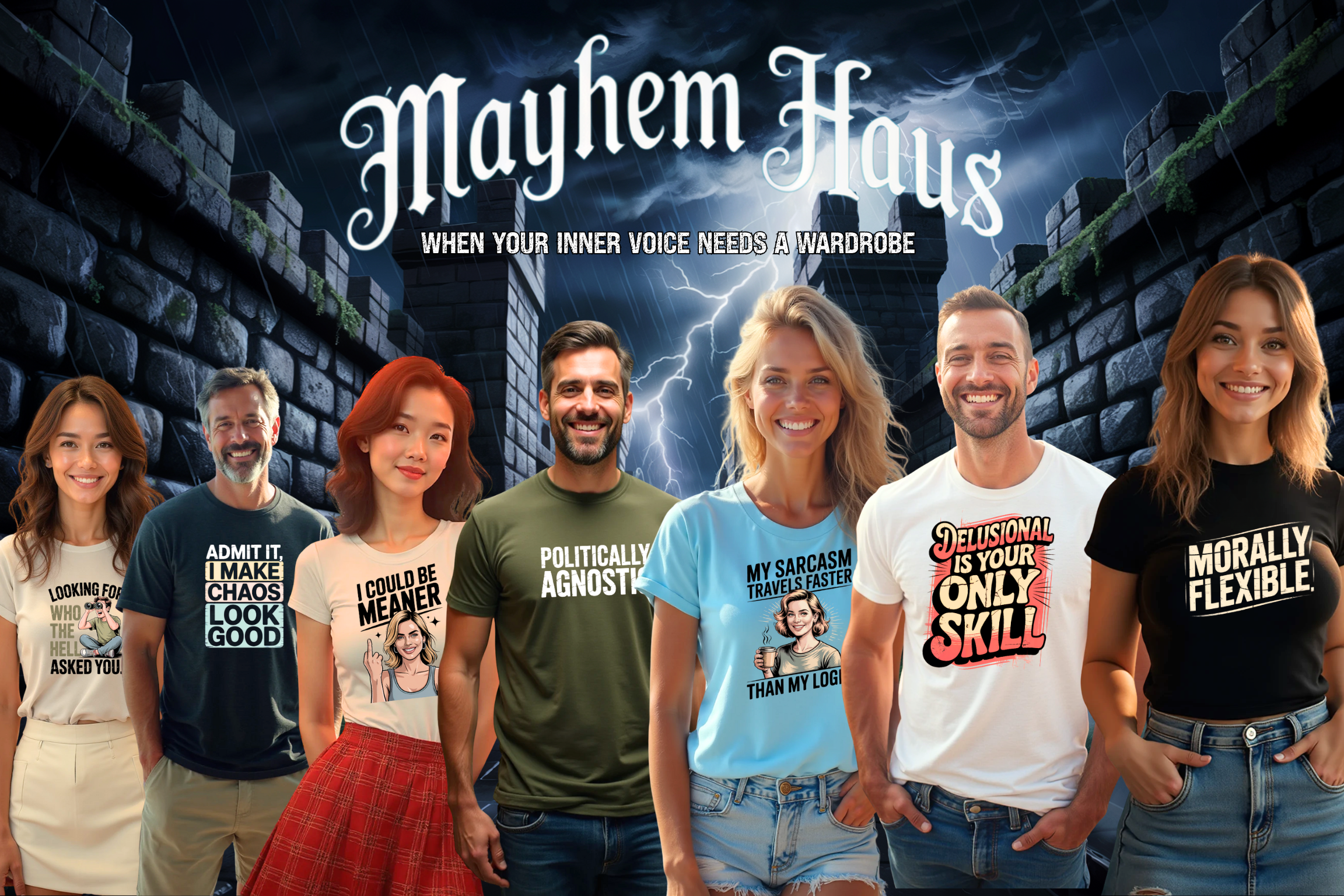 Mayhem Haus | Funny, Sarcastic Graphic Tees & Chaos-Driven Apparel